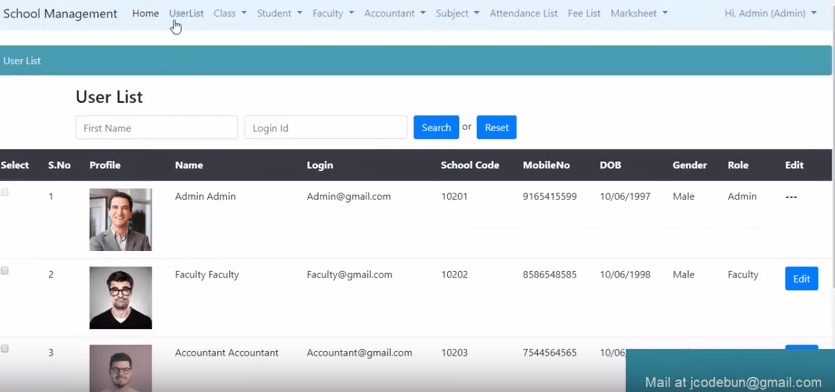 School Management System Project In Java With Source Code And Project 
