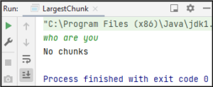 Write a java program to find length of the largest Chunk in a string – Codebun