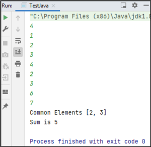 Write a java program to find sum of common element in array. – Codebun