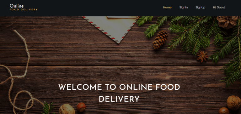 Online Food Delivery project in java with source code and project ...