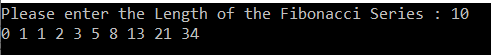 Write a C# program to find Fibonacci Series – Codebun
