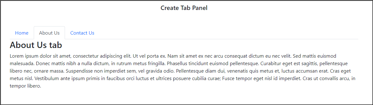 Create a Tab Panel using Bootstrap, thymeleaf and Spring Boot – Codebun