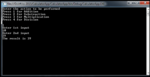 Write a C# program to create a Simple Calculator – Codebun