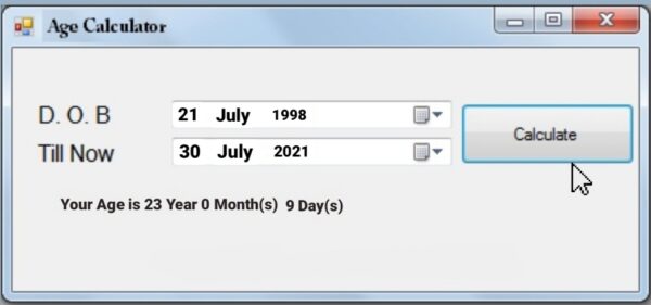 How to Calculate Age from DOB in VB.NET – Codebun