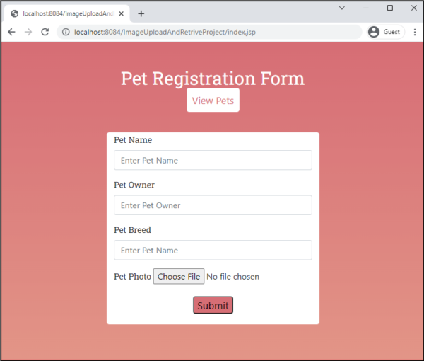 How to Upload and Retrieve image from MYSQL in JSP and Servlet – Codebun