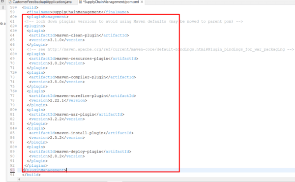 Cannot Access Defaults Field Of Properties In Pomxml Codebun