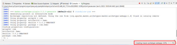 Creating maven project stuck at 33% in eclipse – Codebun